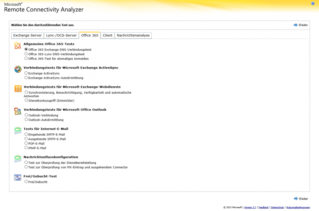 Remote Connectivity Analyzer