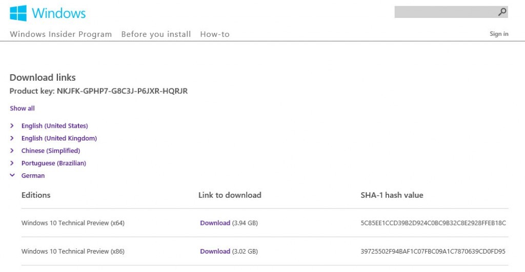 Download Windows 10 Technical Preview Build 10041 ISO