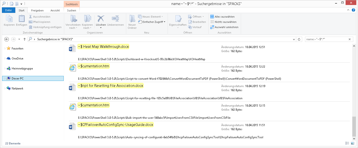 Tilde Datei suchen - Der Windows Papst - IT Blog Walter
