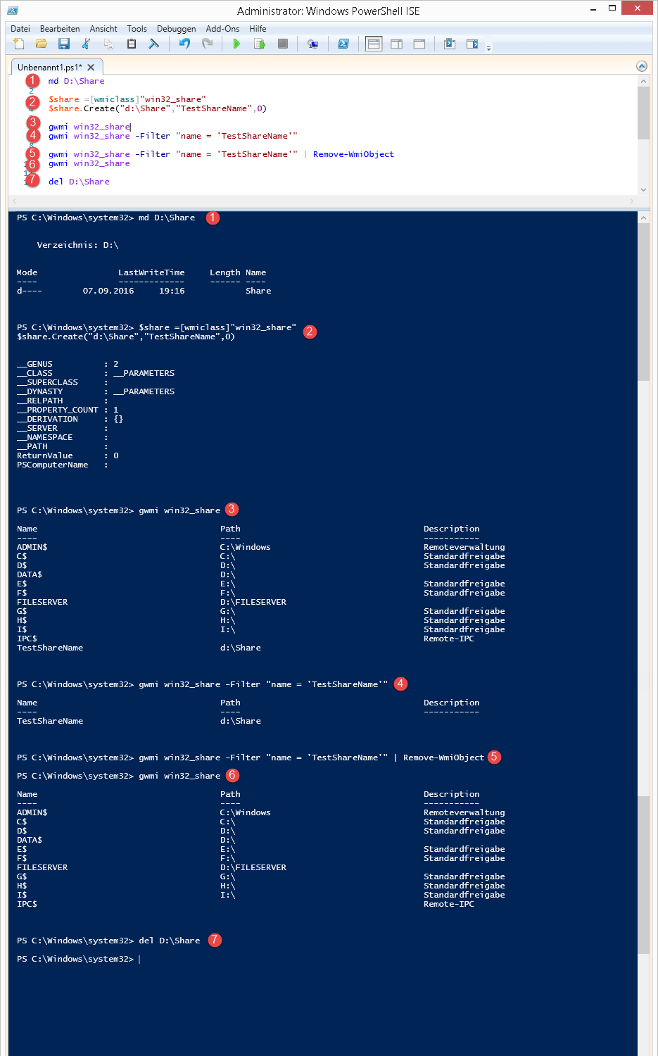 Powershell - Freigabe erstellen - Der Windows Papst - IT Blog Walter