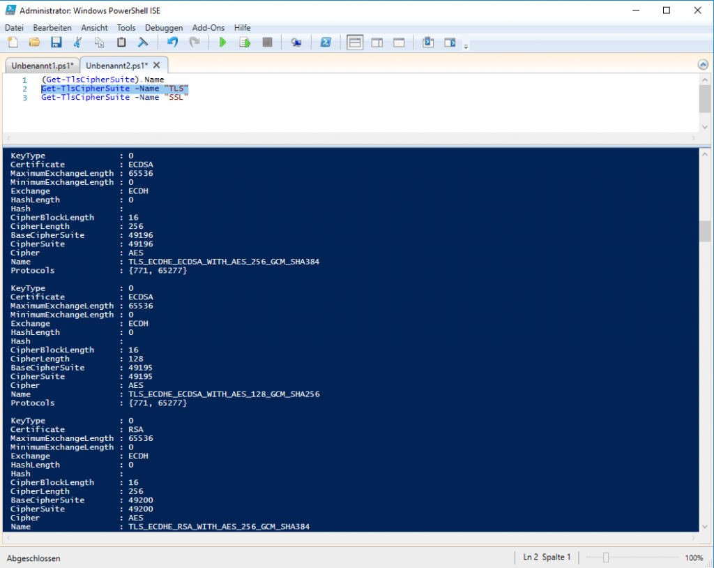 Server 2016 - Cipher Suites auslesen Reihenfolge - Der Windows Papst ...