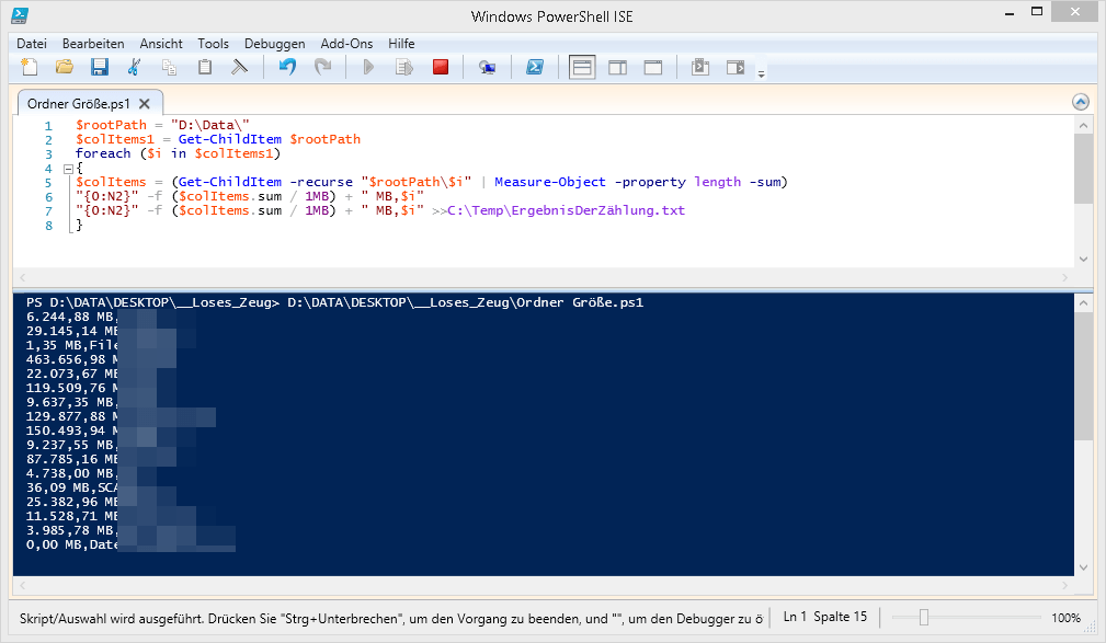 Powershell File - Ordner Größe auslesen und Export - Der Windows Papst ...