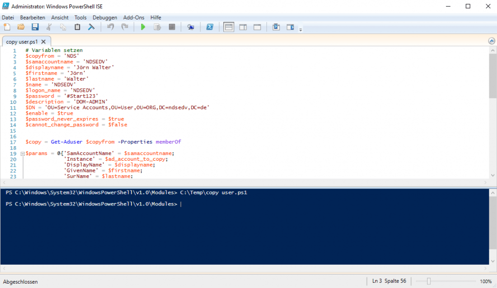 Powershell Ad User Bereinigt Kopieren Der Windows Papst It Blog