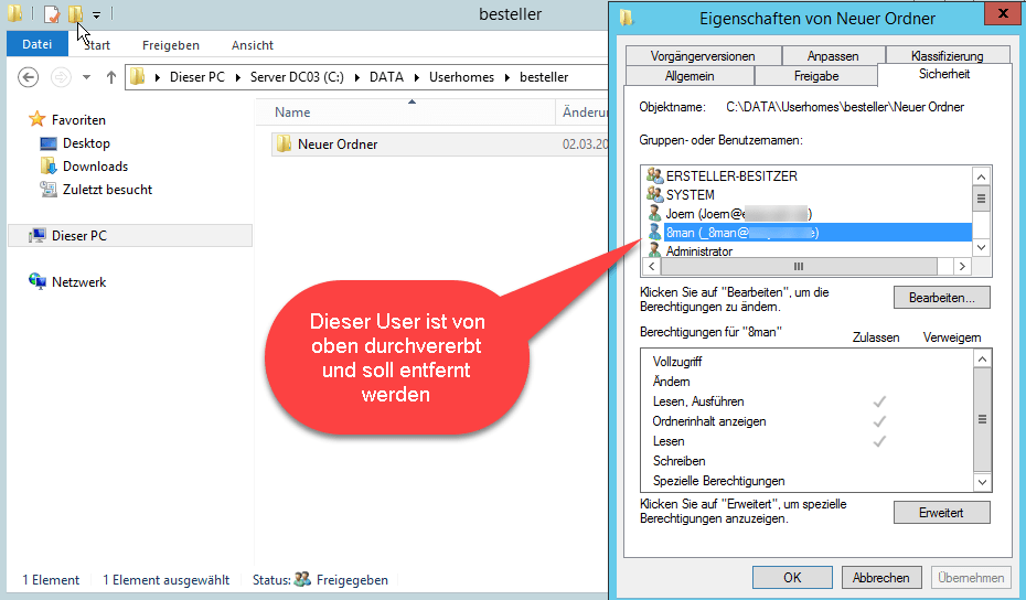 Powershell File - User aus der ganzen Struktur inkl. Unterordner ...