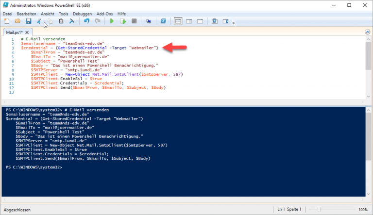 Windows Anmeldeinformationsverwaltung und der Powershell E-Mail versenden - Der Windows Papst ...