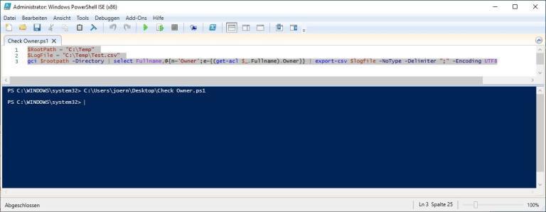Powershell - List Directory Owner - Der Windows Papst - IT Blog Walter