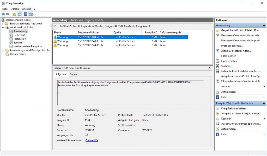 Windows 10 Event 1534 - Der Windows Papst - IT Blog Walter