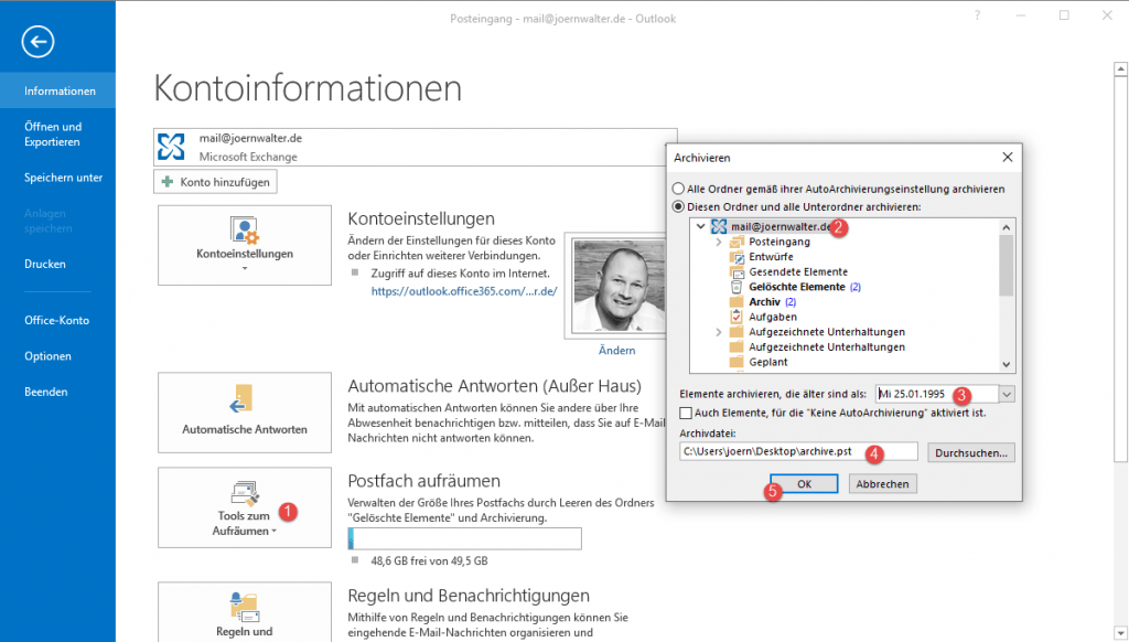 Export Outlook File Structure - Der Windows Papst - IT Blog Walter