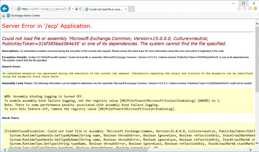 Server Error in ecp Application - Der Windows Papst - IT Blog Walter