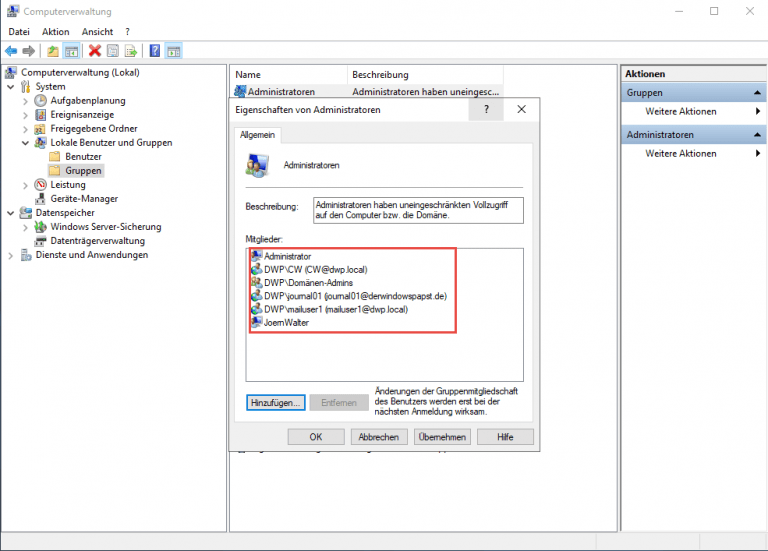 Lokale Administratoren managen - Der Windows Papst - IT Blog Walter