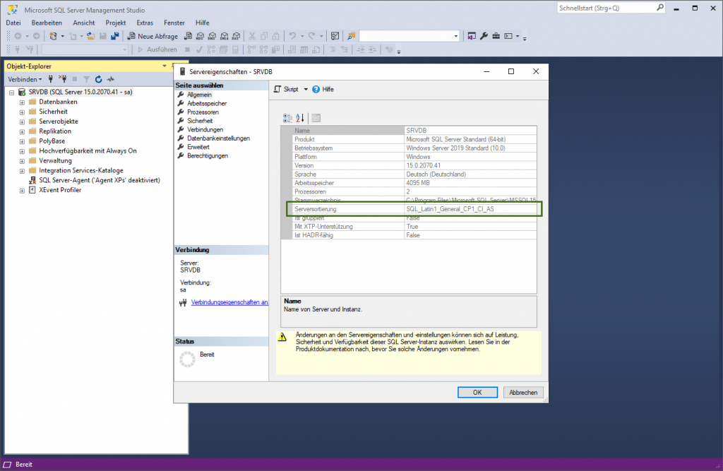SQL Serversortierung ändern - Der Windows Papst - IT Blog Walter