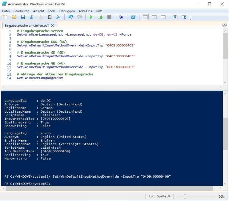 Eingabesprache mit der Powershell umstellen - Der Windows Papst - IT ...