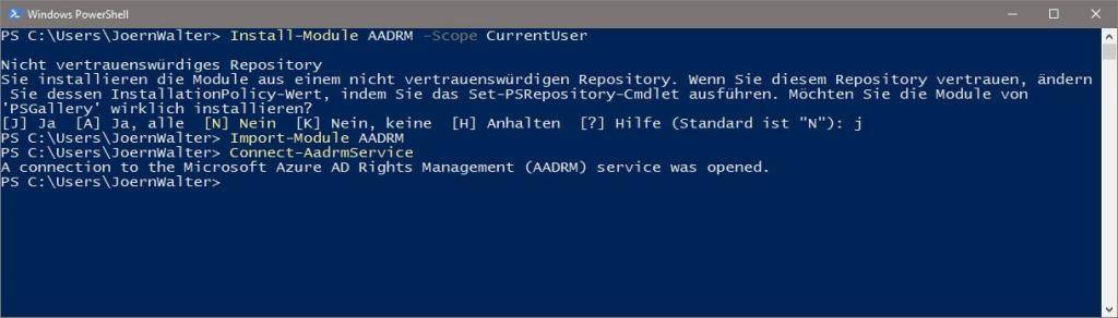 Azure Rights Management Service über die Powershell aktivieren - Der ...