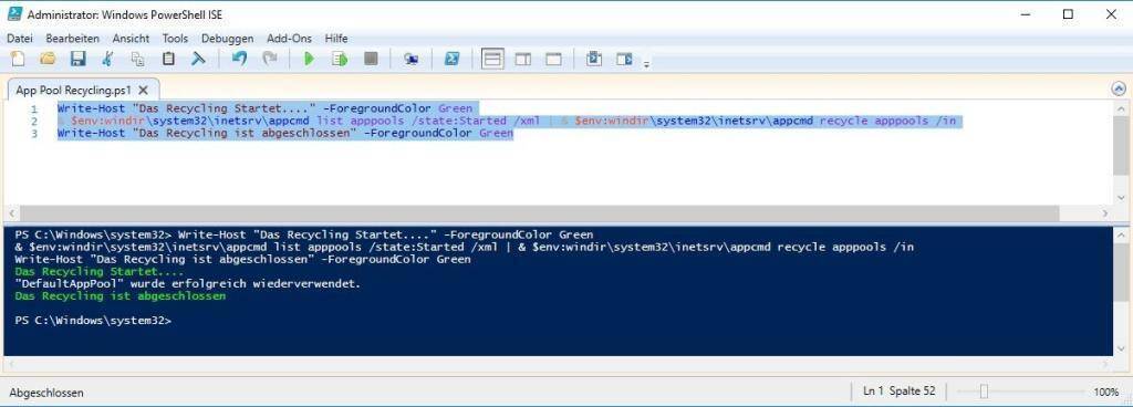 Recycle IIS App Pools - Der Windows Papst - IT Blog Walter