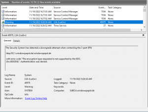 Fix für Kerberos Authentifizierungsprobleme - Kerberos Key Distribution Center Error Event ID 14 ...