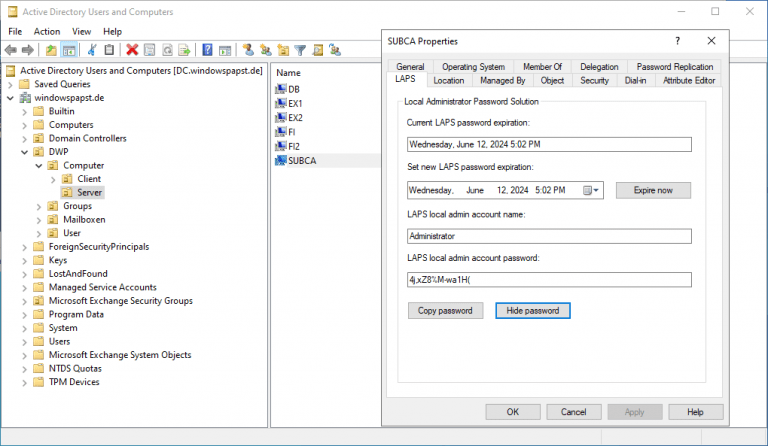 Windows LAPS Active Directory - Der Windows Papst - IT Blog Walter