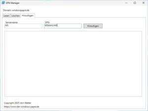 Service Principal Name Manager - Der Windows Papst - IT Blog Walter