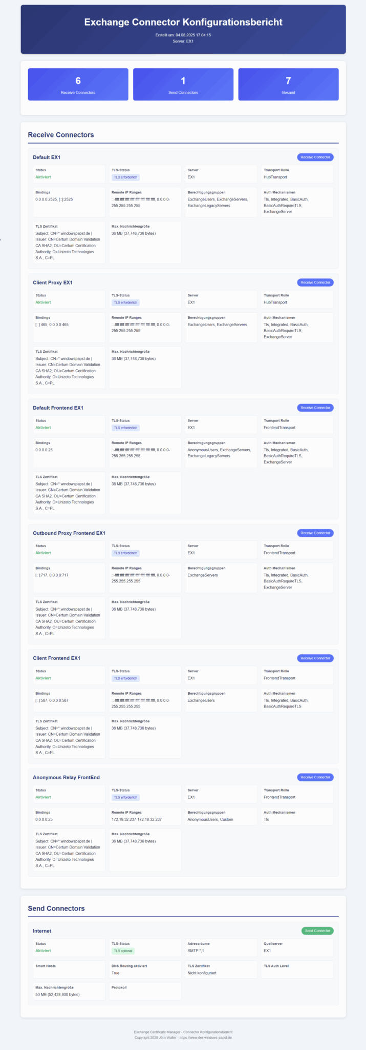 Exchange Certificate and Connector Manager - Der Windows Papst - IT ...