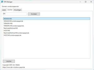 Service Principal Name Manager - Der Windows Papst - IT Blog Walter