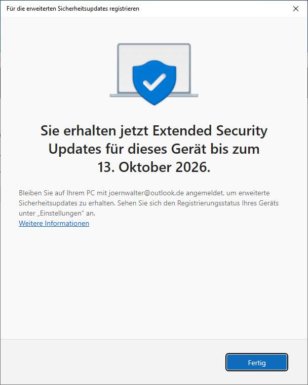 Windows 10 ESU Registrierungs-Tool - Der Windows Papst - IT Blog Walter