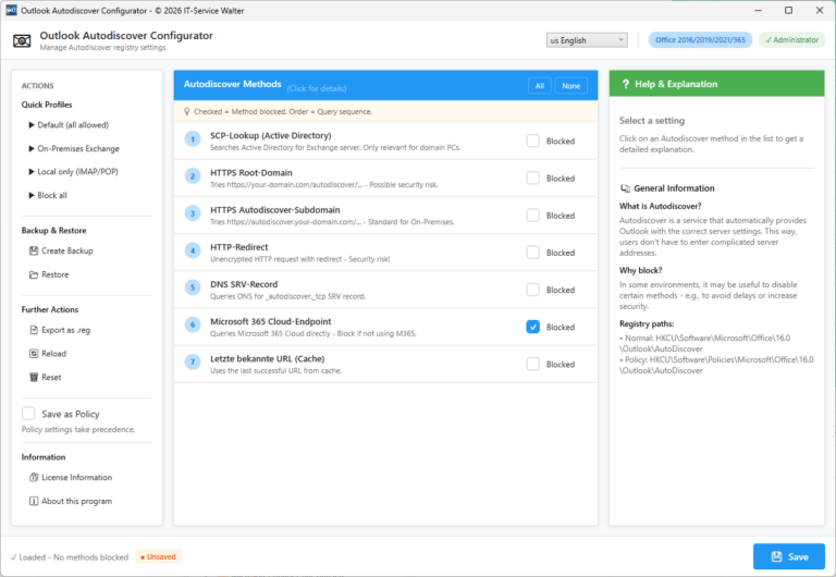 Outlook Autodiscover Configurator - Der Windows Papst - IT Blog Walter